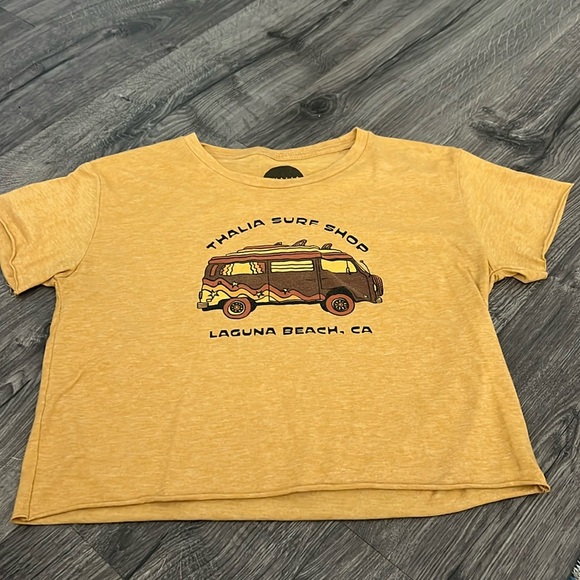 THALIA SURF | Tops | Thalia Surf Cropped Tee Laguna Beach Mustard Color ...